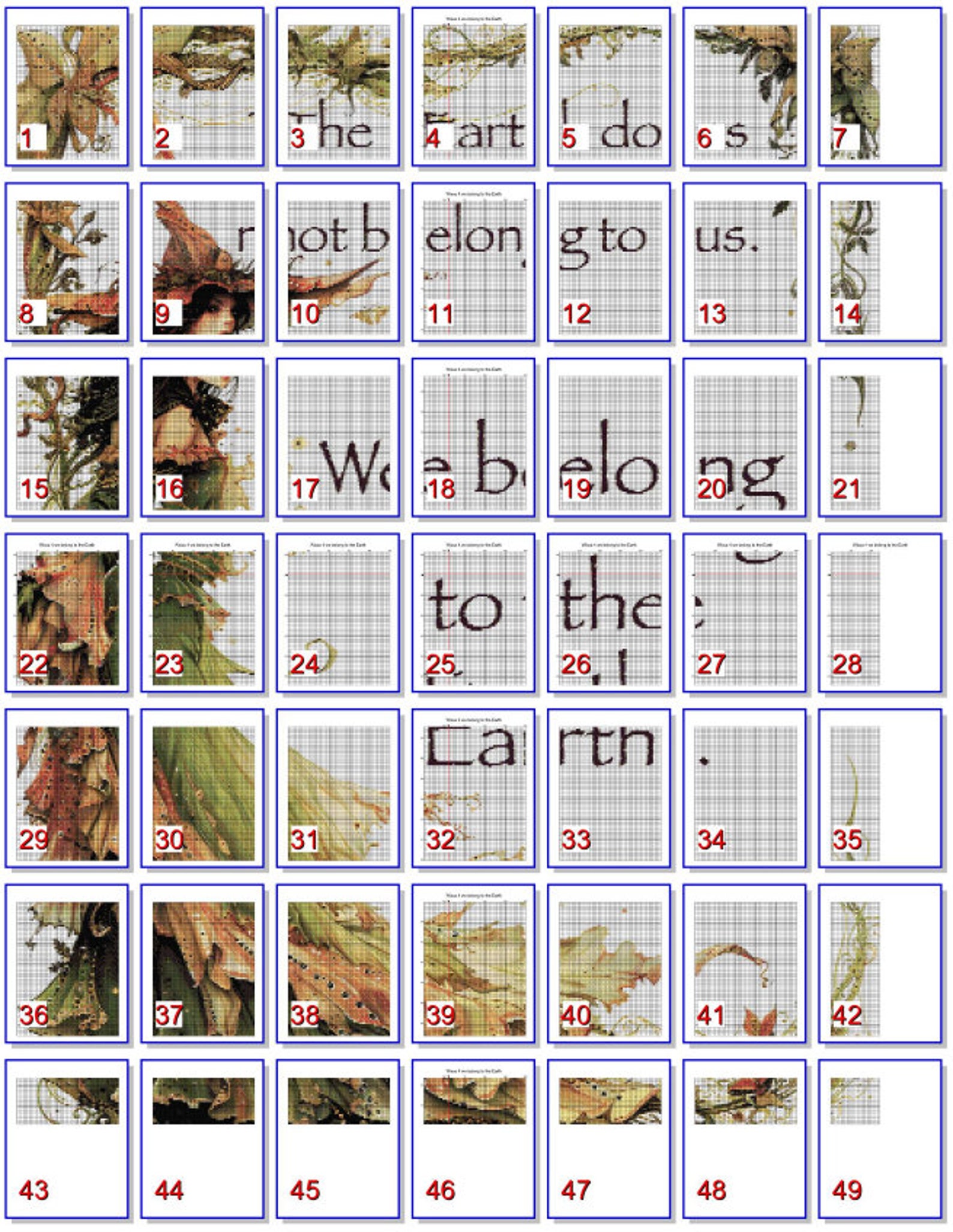 We Belong to the Earth, Wicca Saying Pattern Keeper Compatible PDF ...