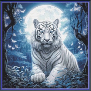 Watercolor White Tiger Big Cat Totem PDF Instant Digital Download ...