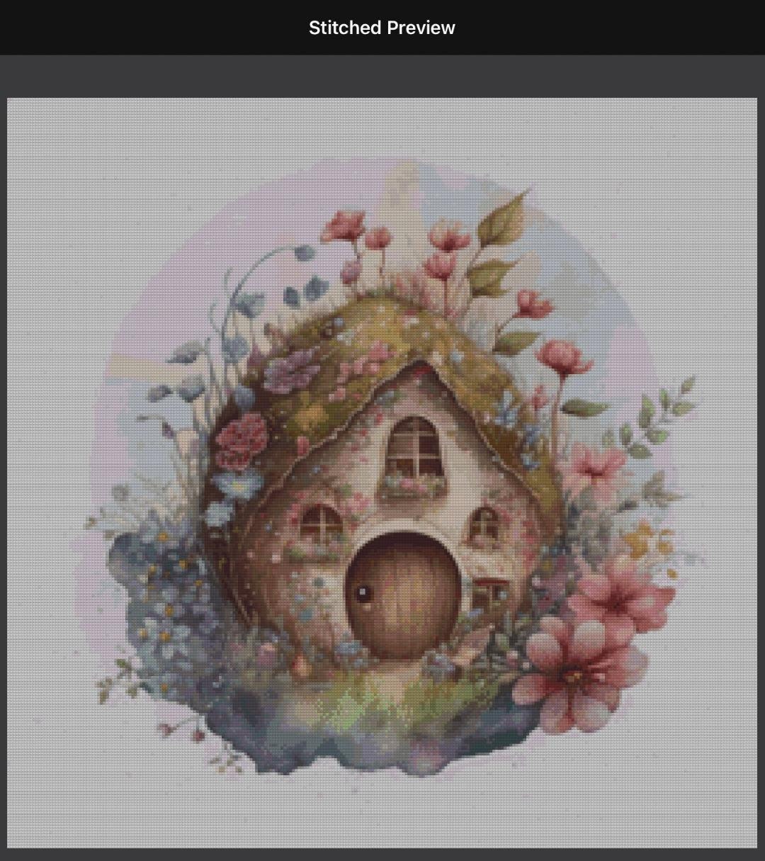 Watercolor Fairy Forest House Pattern PDF Instant Digital Download ...