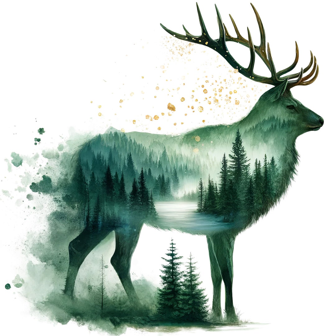 Forest Elk Stag Spirit Totem 4 PDF Instant Digital Download Counted ...