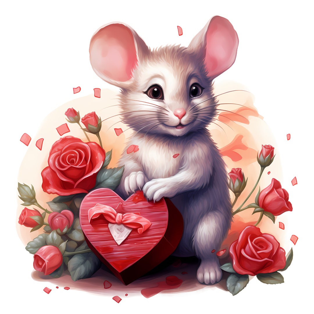 Valentine Mouse Red Roses Candy Pattern Keeper Compatible PDF Instant ...