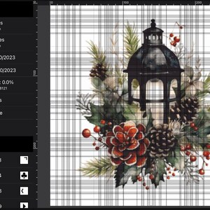 Watercolor Christmas Lantern Pattern PDF Instant Digital - Etsy