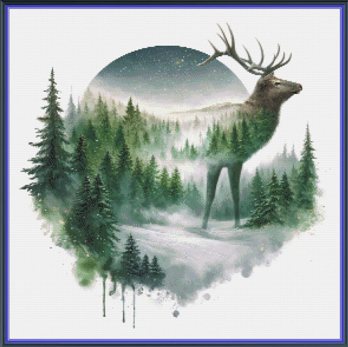Forest Elk Stag Spirit Totem 10 PDF Instant Digital Download Counted ...