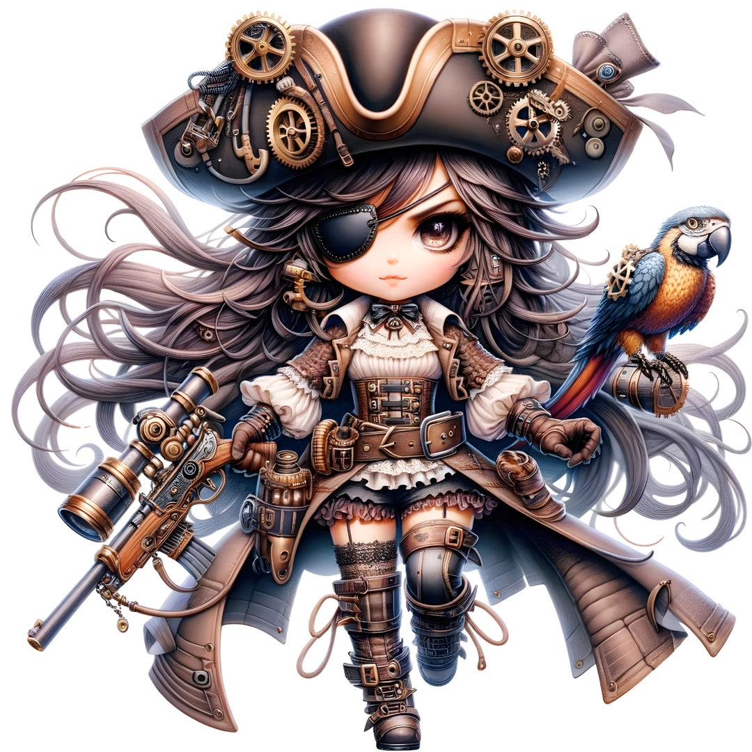 Steampunk Chibi Pirate Girls 1 Pattern Keeper Compatible PDF Instant ...