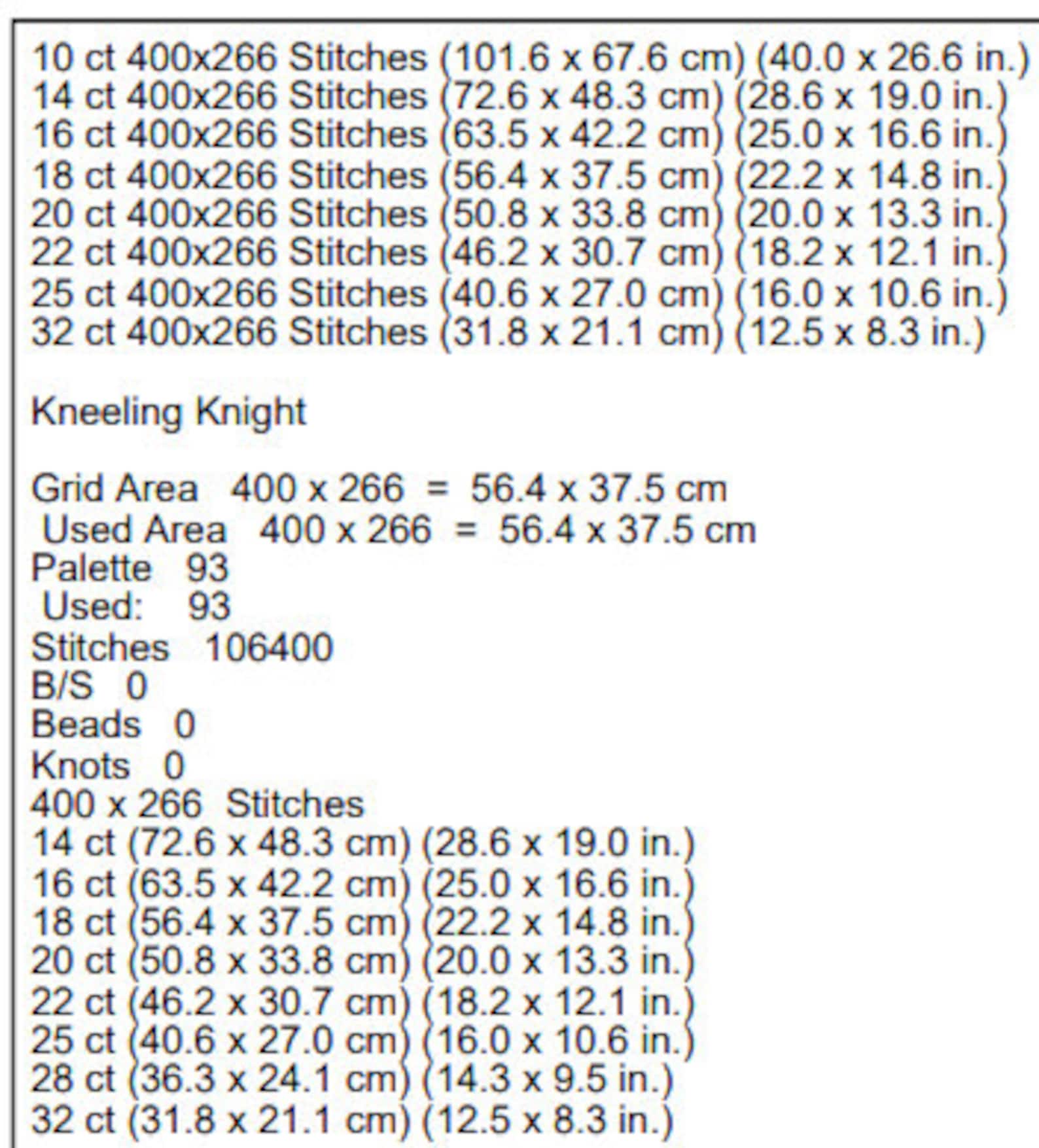 Kneeling Knight Pattern Keeper Compatible PDF Instant Digital Download ...