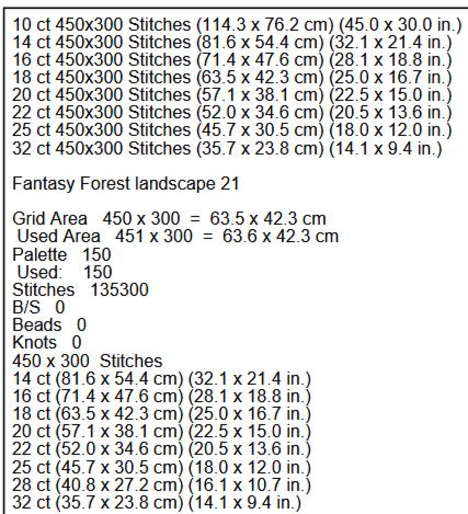 Fantasy Forest Landscape 21, Pattern Keeper Compatible, PDF Instant ...