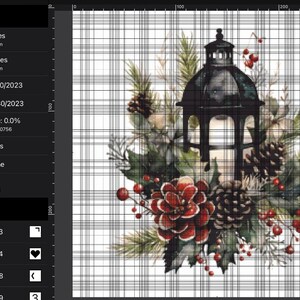 Watercolor Christmas Lantern Pattern PDF Instant Digital - Etsy