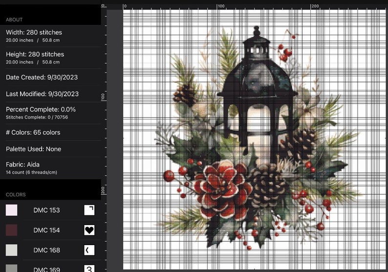 Watercolor Christmas Lantern Pattern PDF Instant Digital - Etsy