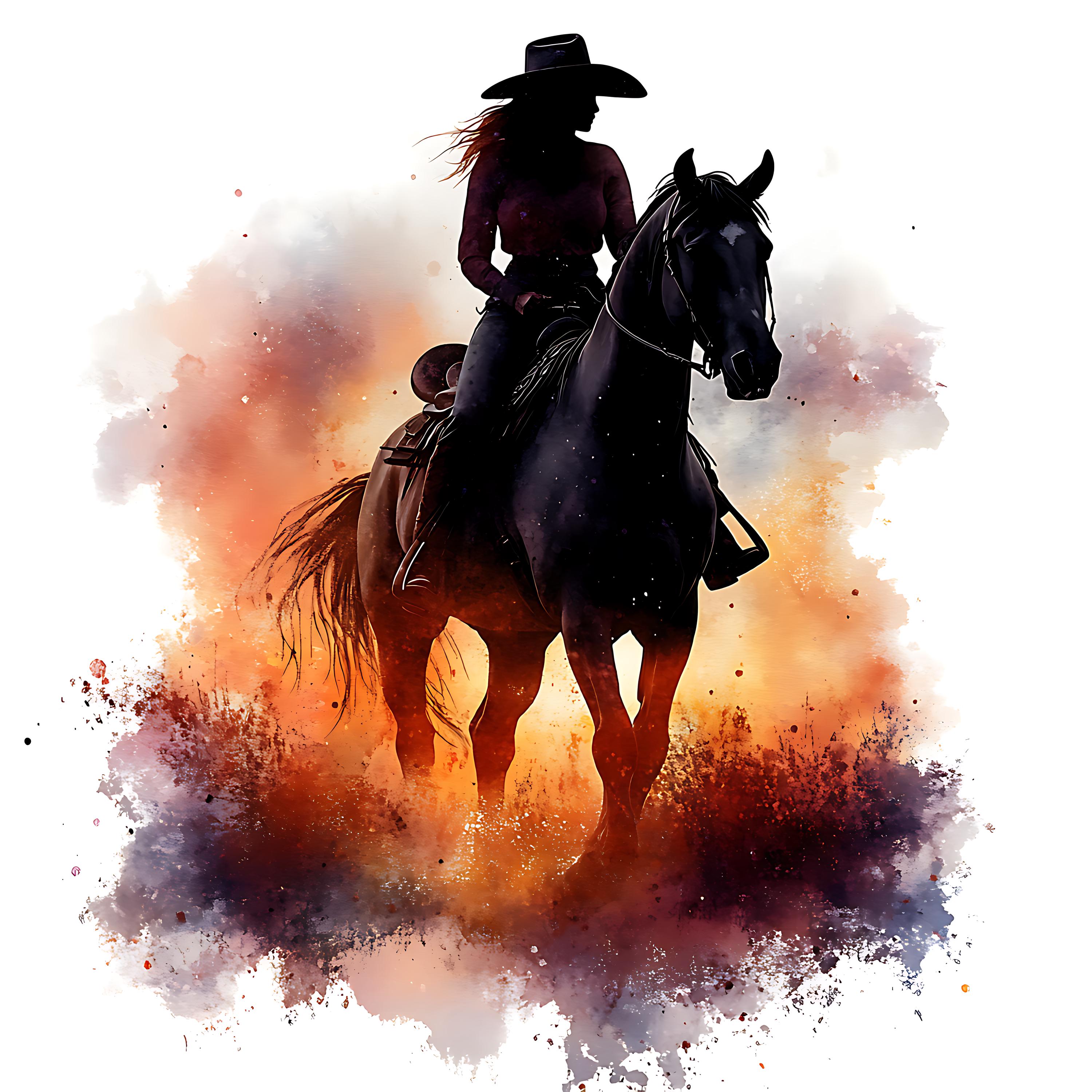 Cowgirl Silhouette 6, Pattern Keeper Compatible, PDF Instant Digital ...