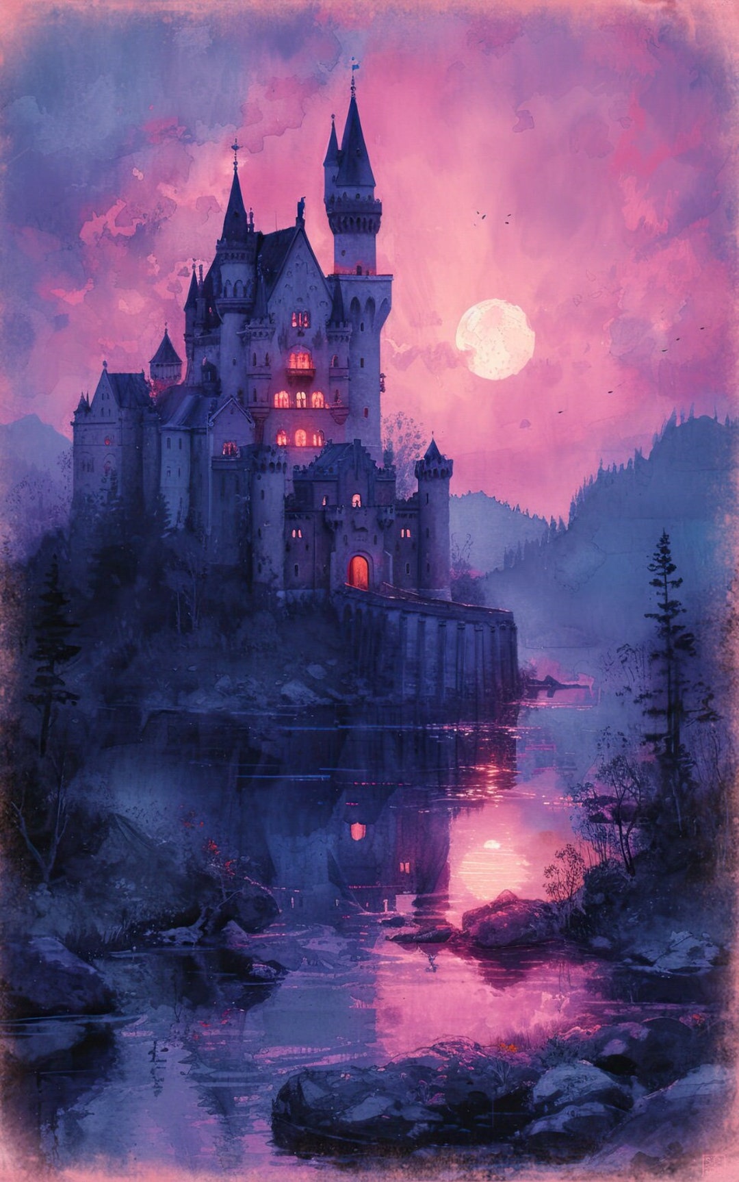 Purple Pink Castle 2 Pattern Keeper Compatible PDF Instant Digital ...