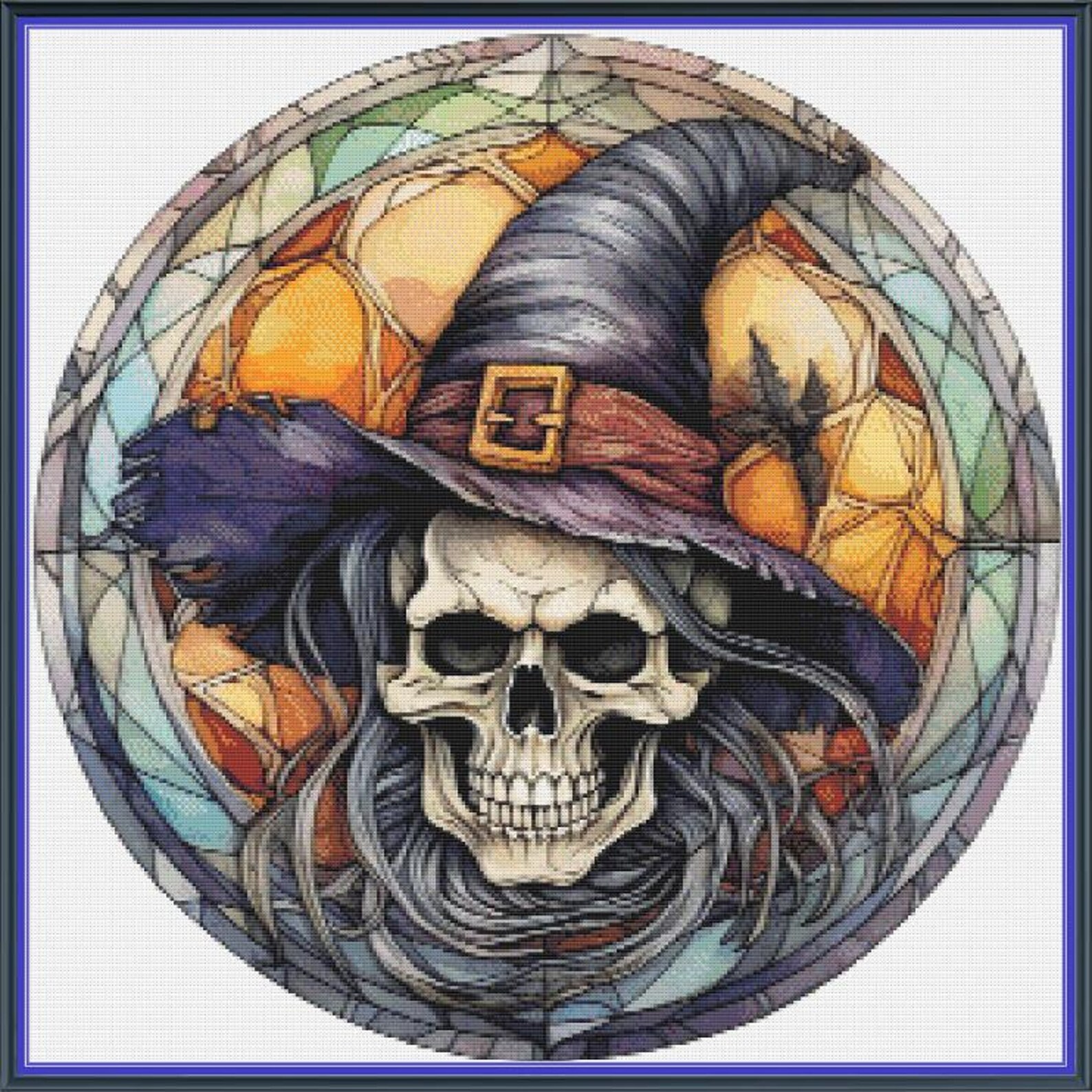 Stained Glass Skeleton Witch 1 Pattern Keeper Compatible PDF Instant ...
