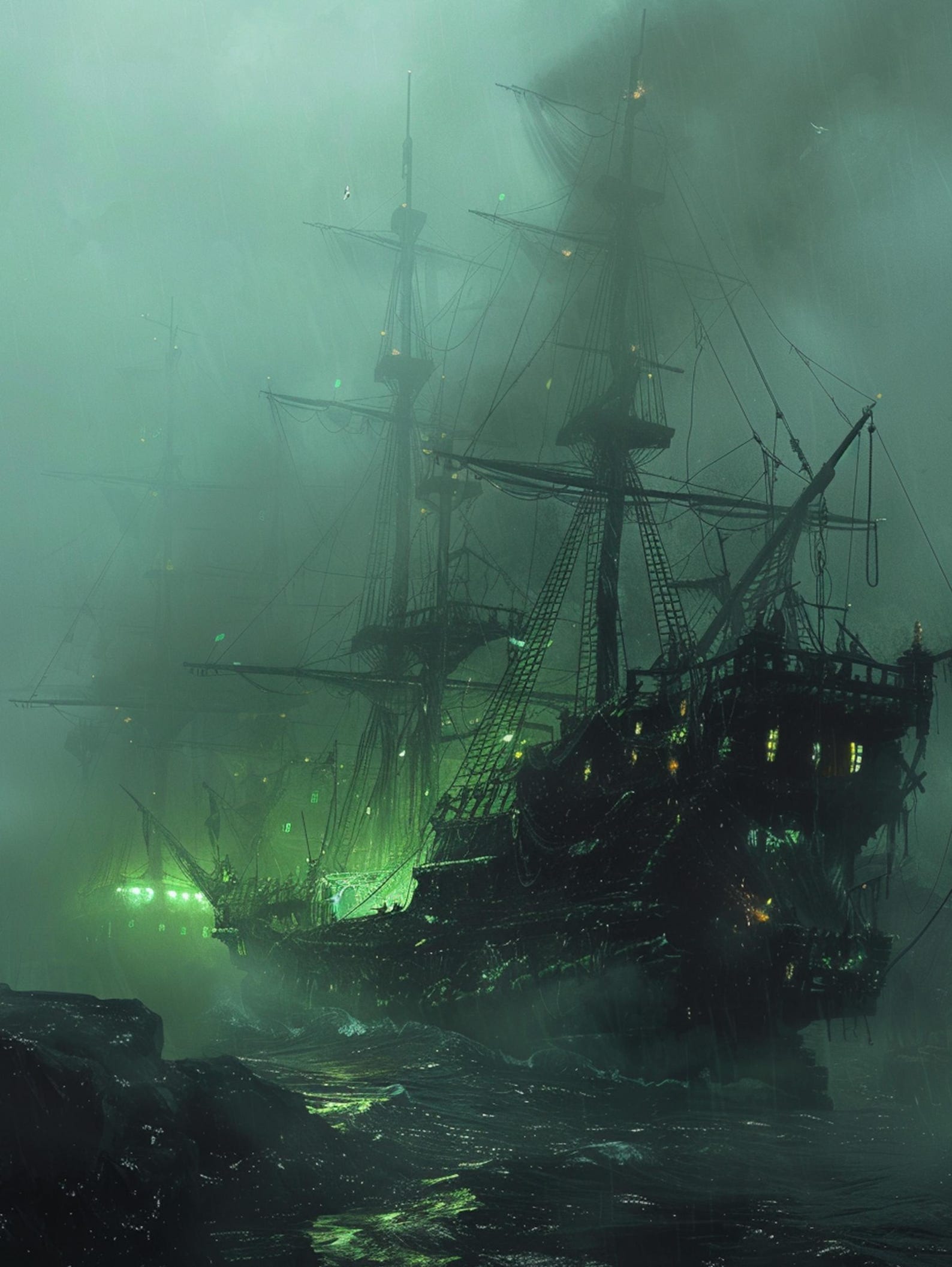 Ghostly Pirate Ship 9 Pattern Keeper Compatible PDF Instant Digital ...