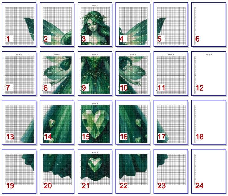 Emerald Green Crystal Fairy Pattern Keeper Compatible PDF Instant ...