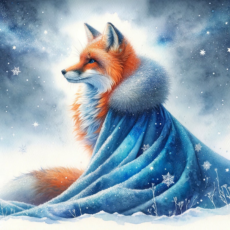 Blue Velvet Cloaked Fox 14 Pattern Keeper Compatible PDF Instant ...