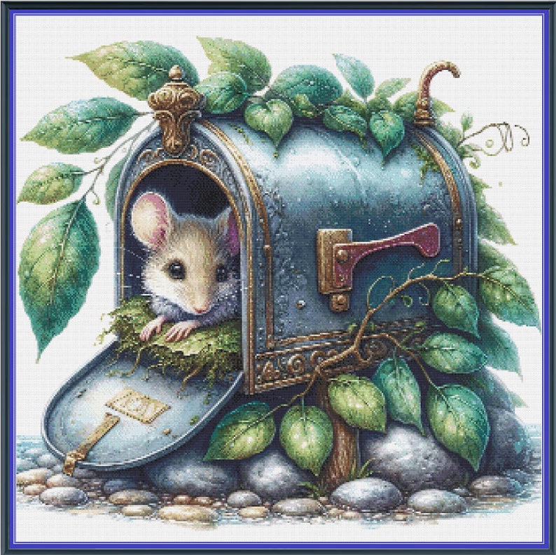 Watercolor Mailbox Mouse House 13 Pattern Keeper Compatible PDF Instant ...