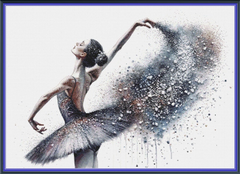 Watercolor Ballerina 8 PDF Instant Digital Download Counted Cross ...