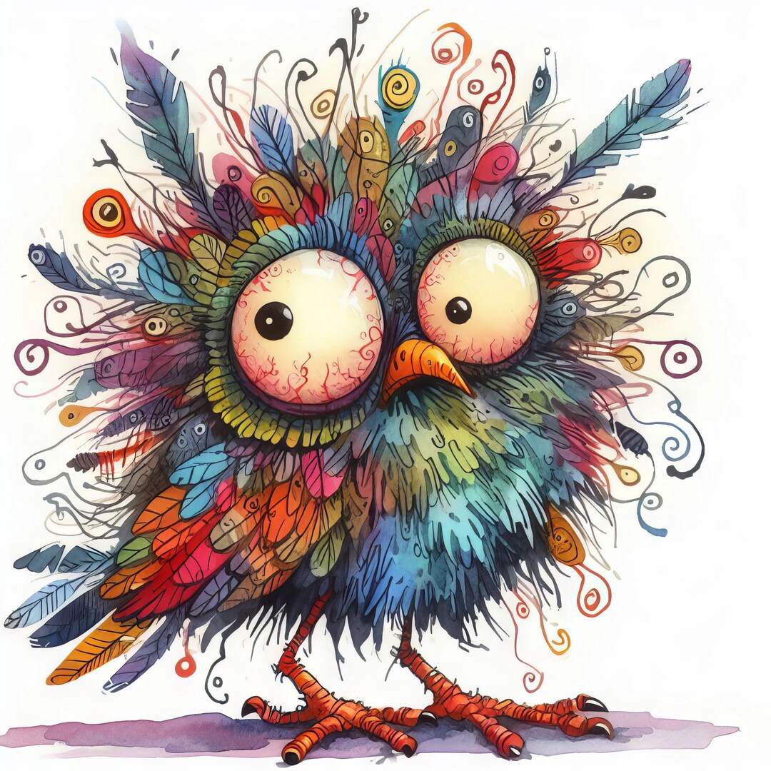 Frazzled Rainbow Bird 9, Pattern Keeper Compatible, PDF Digital ...