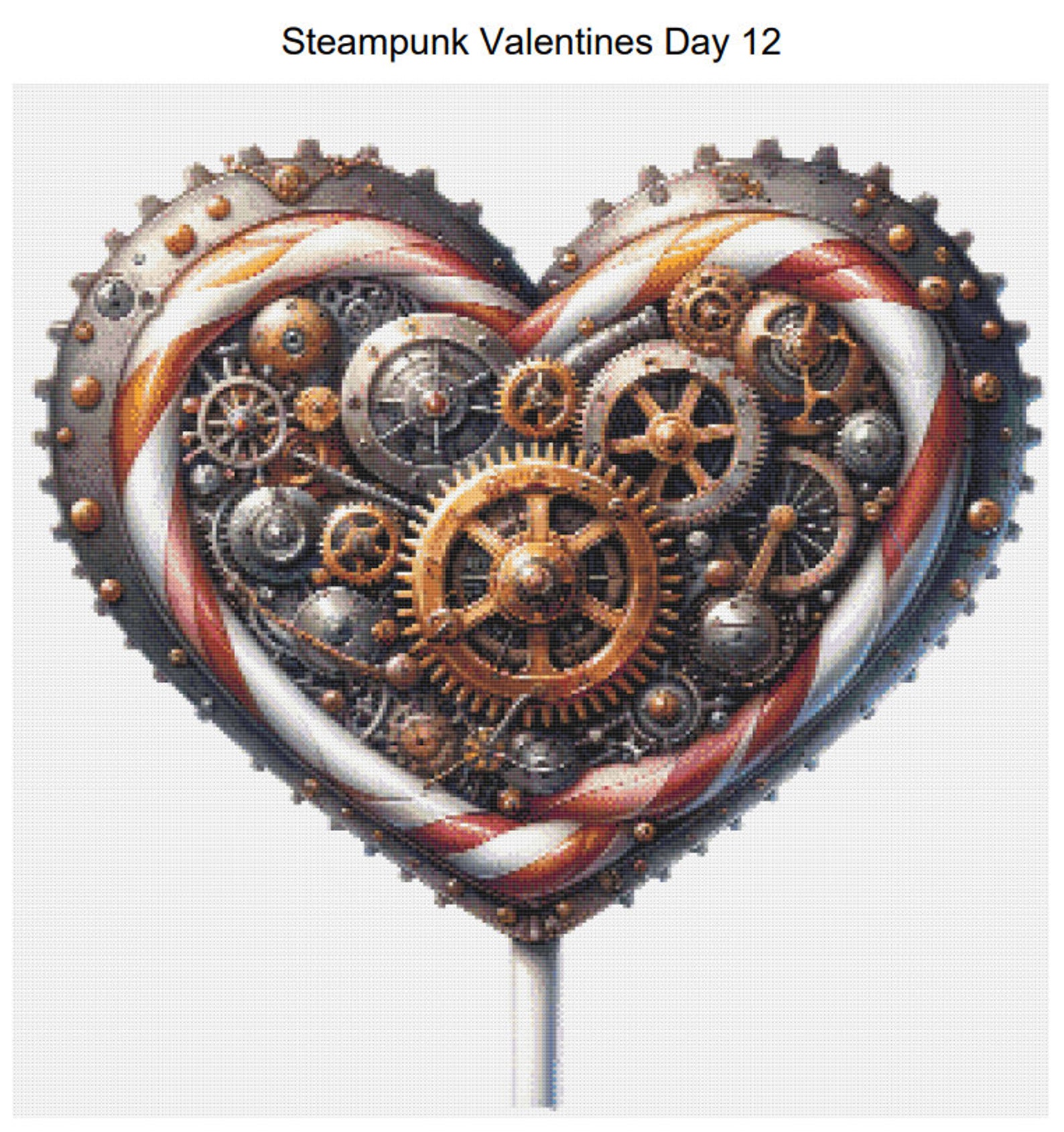 Steampunk Heart Candy Valentine Pattern Keeper Compatible PDF Instant ...