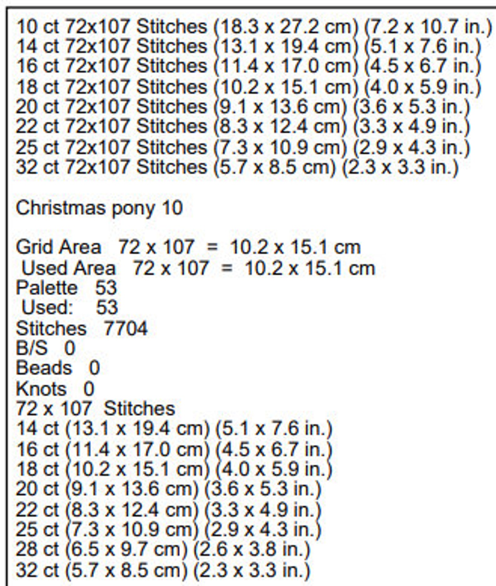 Small Pattern 6 Inch Chestnut Christmas Pony 10 PDF Instant Digital ...