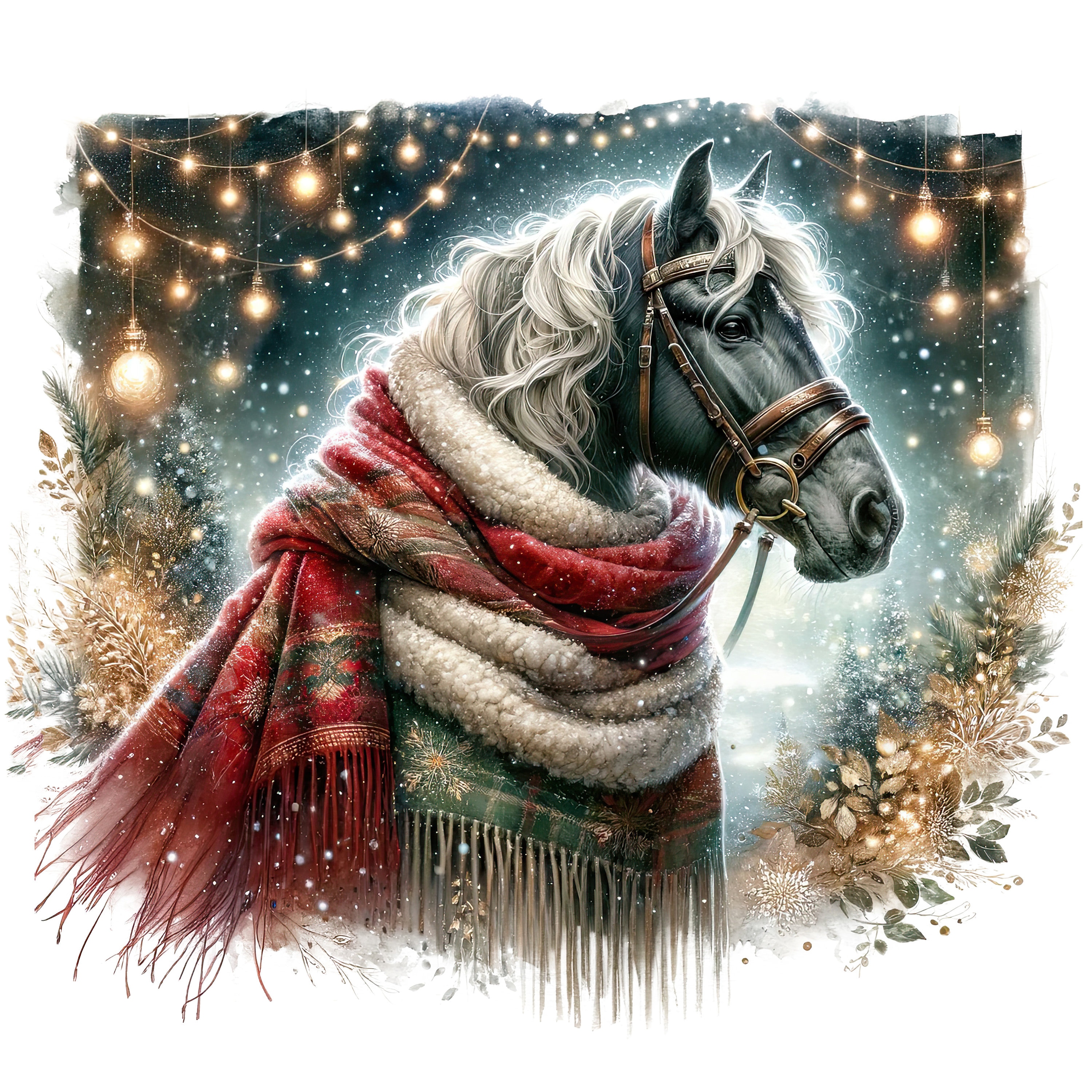 Christmas Horse Winter Night Pattern Keeper Compatible PDF Instant ...