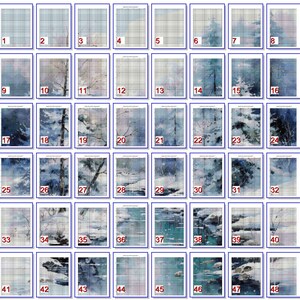 Watercolor Winter Landscape 2 Pattern Keeper Compatible PDF Instant ...