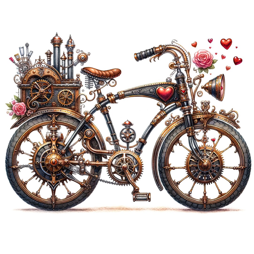 Steampunk Bicycle Valentine Pattern Keeper Compatible PDF Instant ...