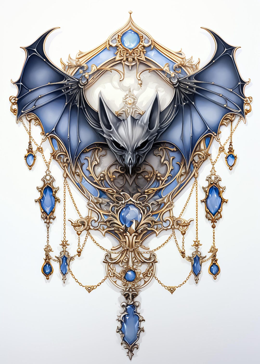 Blue Diamond Bat 7 Pattern Counted Cross Stitch PDF Instant Digital ...