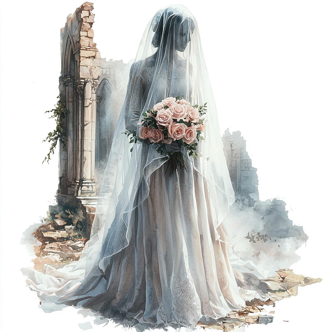 Ghostly Bride 10, Halloween Scene PDF Instant Digital Download Counted ...