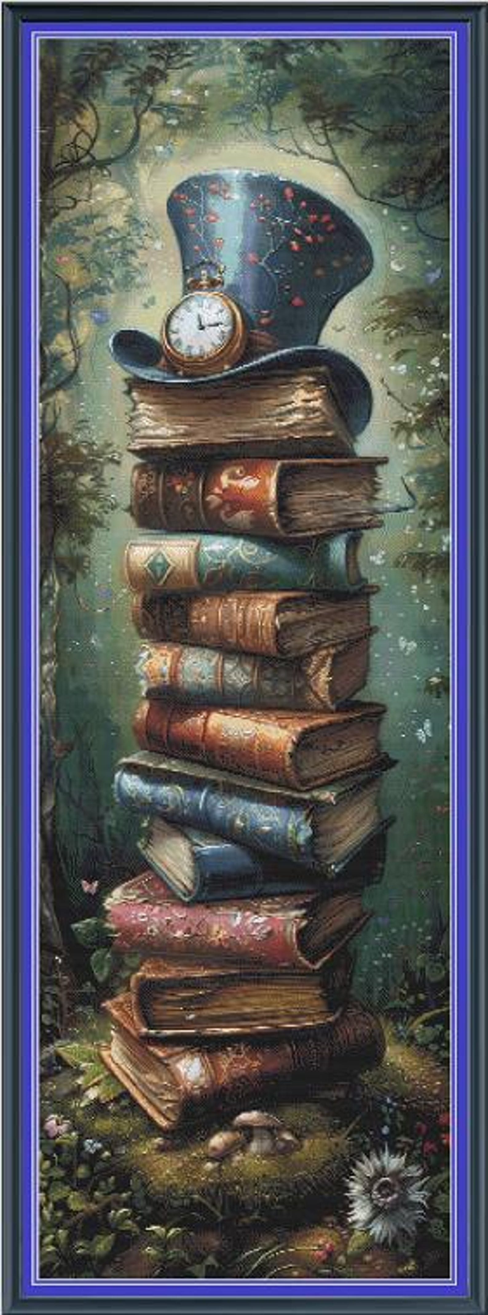 Narrow Dark Alice Wonderland 15 Stack Books Pattern Keeper Compatible ...