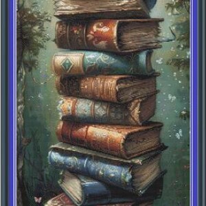 Narrow Dark Alice Wonderland 15 Stack Books Pattern Keeper Compatible ...