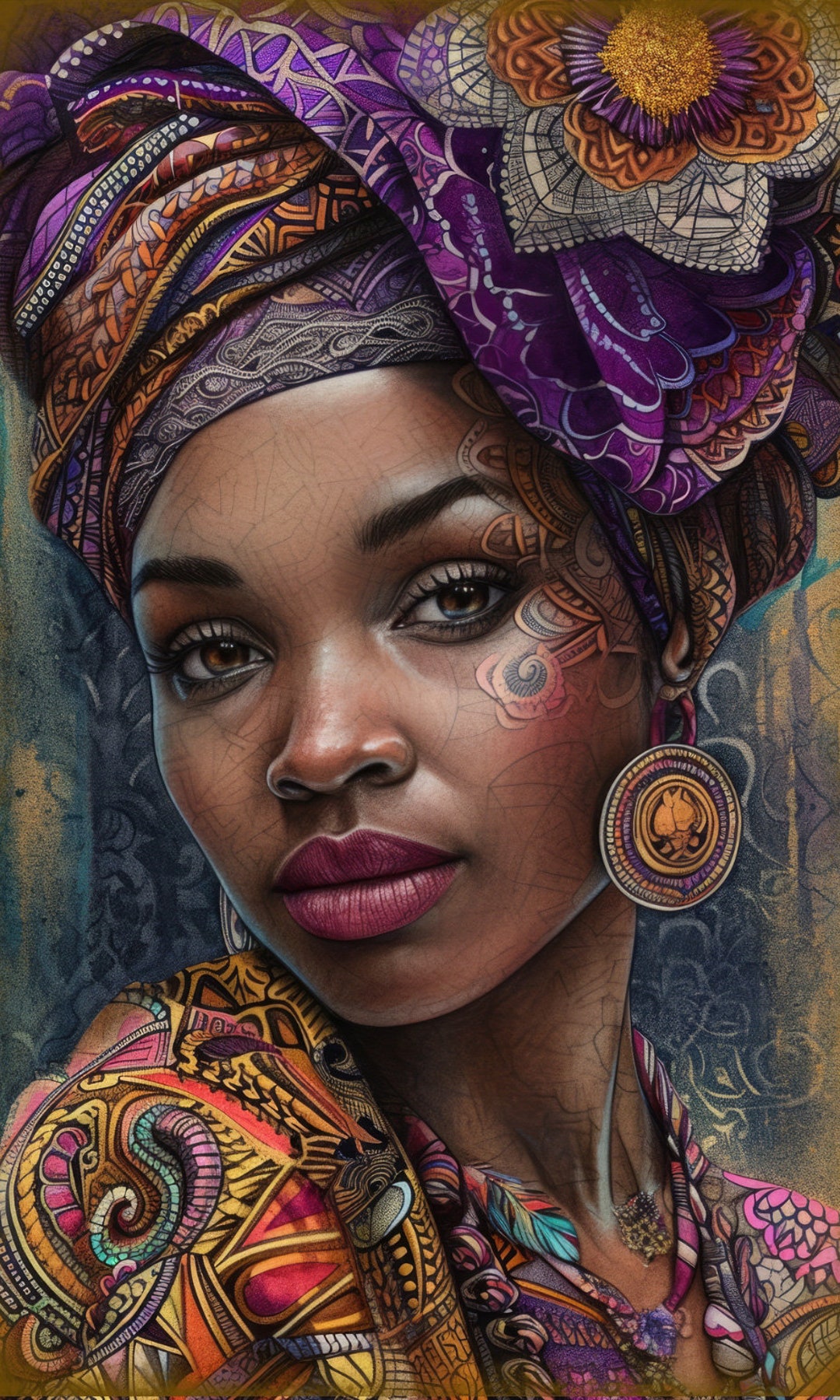 Beautiful African Woman 12 Pattern Keeper Compatible PDF Instant ...