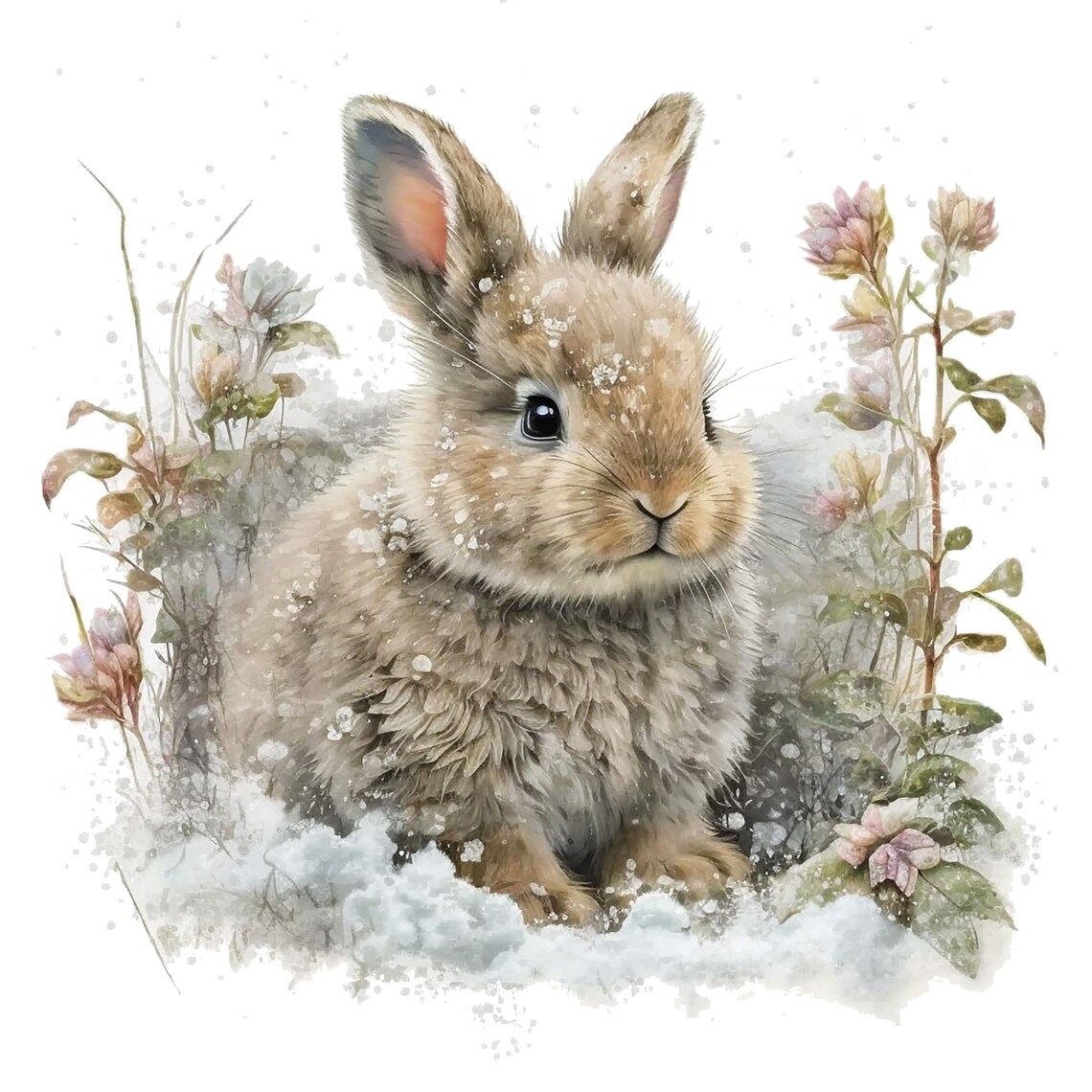 Wild Winter Bunny Rabbit Pattern Keeper Compatible PDF Instant Digital ...