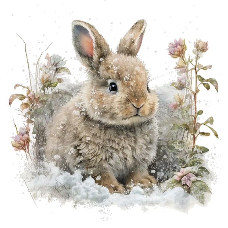 Wild Winter Bunny Rabbit Pattern Keeper Compatible PDF Instant Digital ...