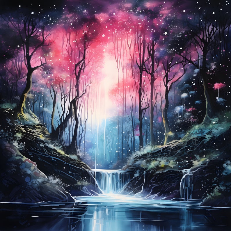 Enchanted Waterfall 11 Filtered Dawn PDF Instant Digital Download ...