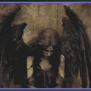Gothic Fallen Angel 8 Tragic Portrait Pattern Keeper Compatible PDF ...
