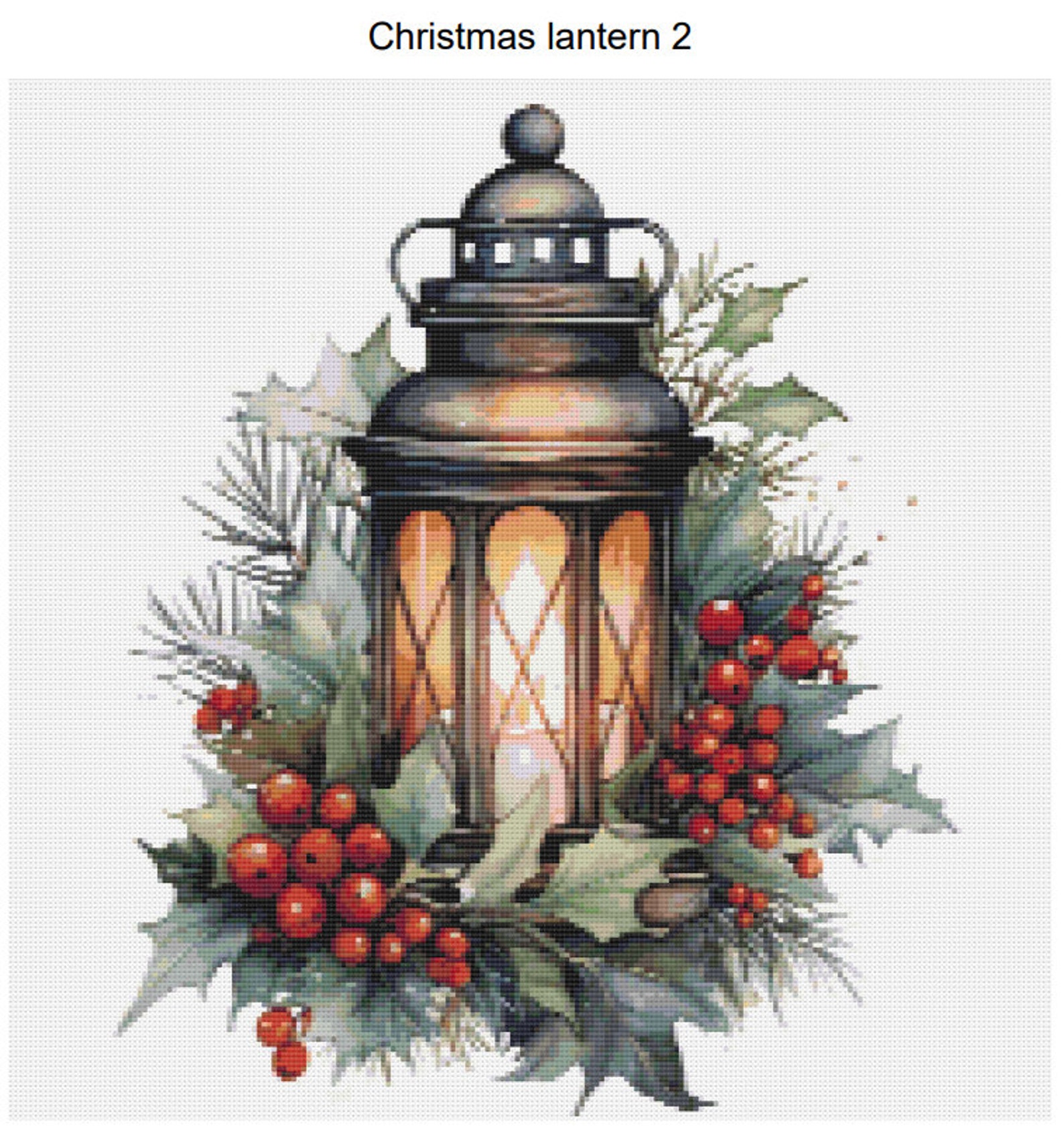 Watercolor Christmas Lantern Pattern Keeper Compatible PDF Instant ...