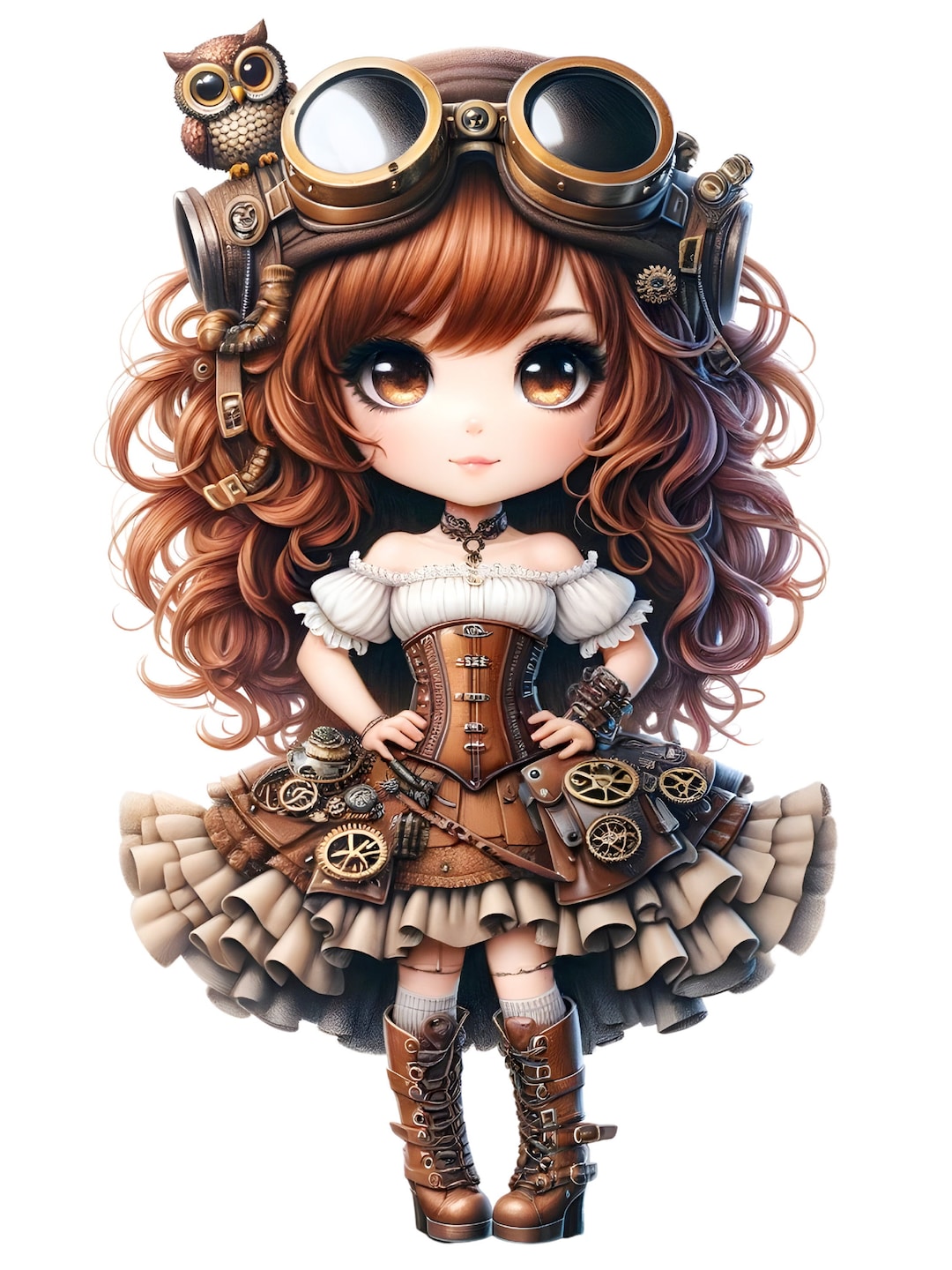 Steampunk Chibi Girls 8 Pattern Keeper Compatible PDF Instant Digital ...