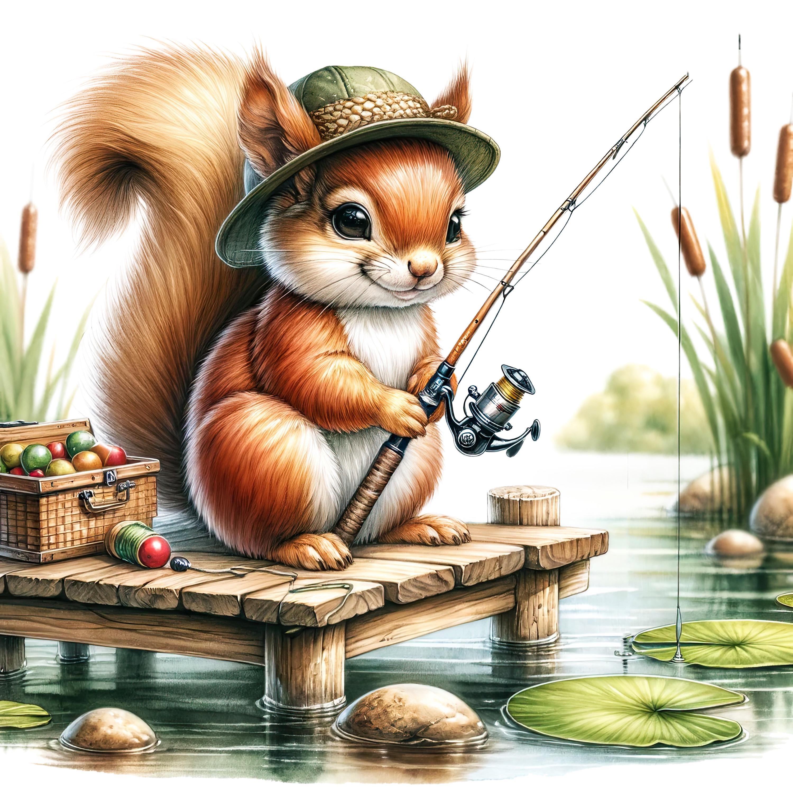 Cute Squirrel 16 Fishing Pattern Keeper Compatible PDF Instant Digital ...