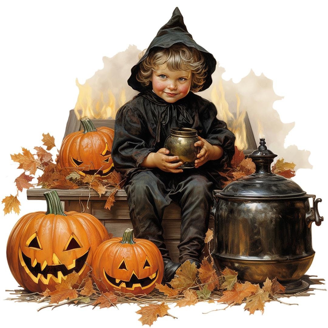 Halloween Little Warlock Boy Child Counted Cross Stitch PDF Instant ...