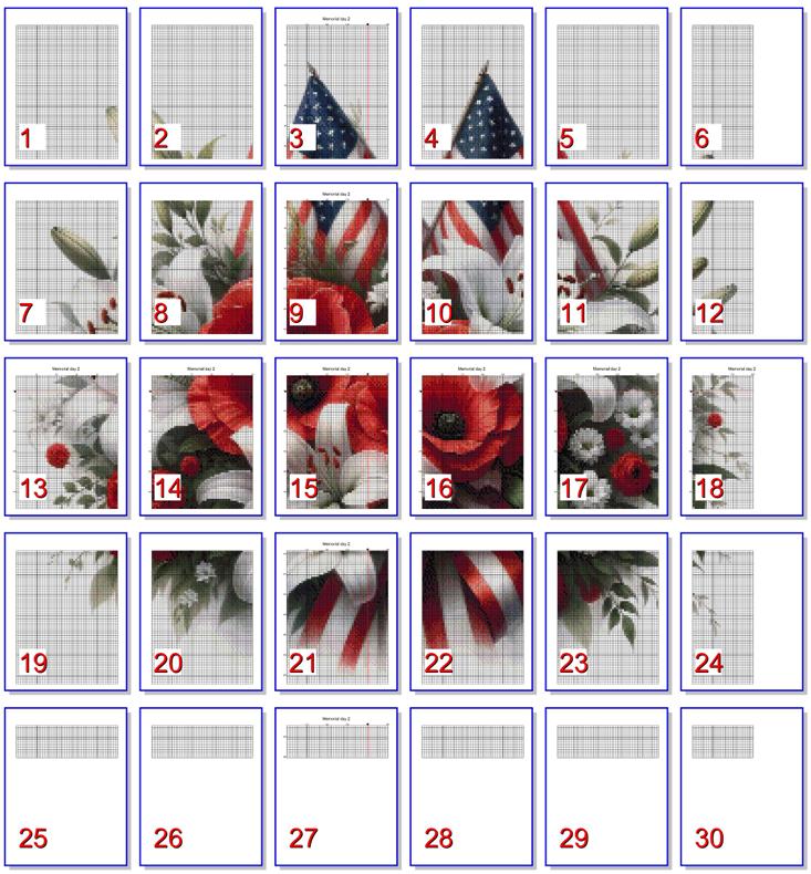 Memorial Day 2 Grave Bouquet Pattern Keeper Compatible PDF Instant ...