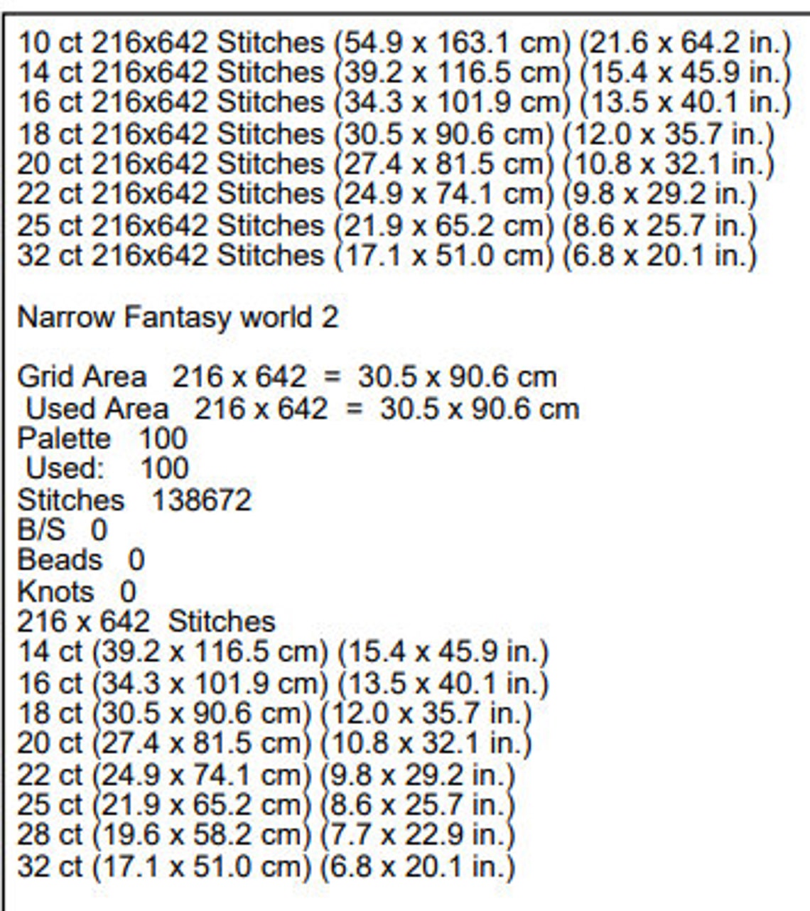 Narrow Pattern Fantasy World 2 Crystal Realm Pattern Keeper Compatible ...