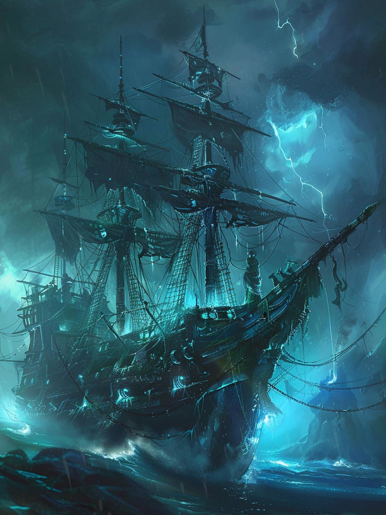 Ghostly Pirate Ship 7, Pattern Keeper Compatible, PDF Instant Digital ...