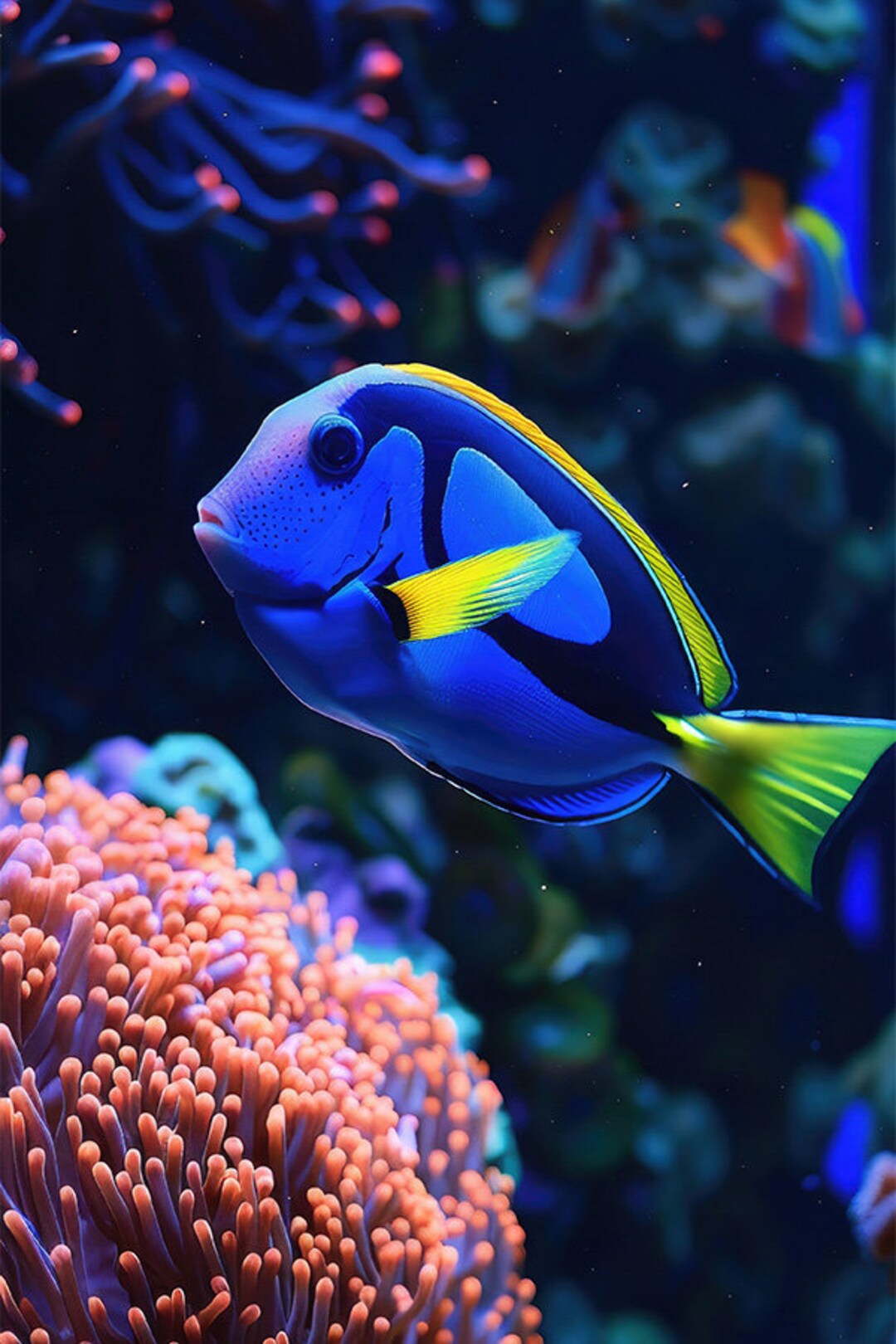 Biofluorescent Sea Life 1 Blue Tang Fish, Pattern Keeper Compatible PDF ...