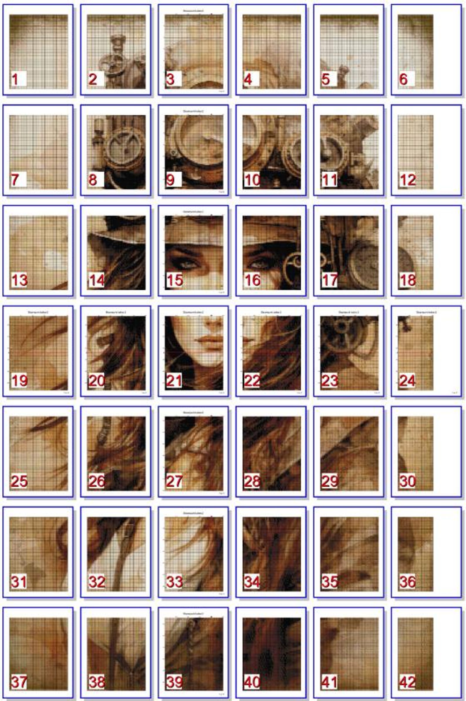 Steampunk Ladies 2 Pattern PDF Instant Digital Download Counted Cross ...