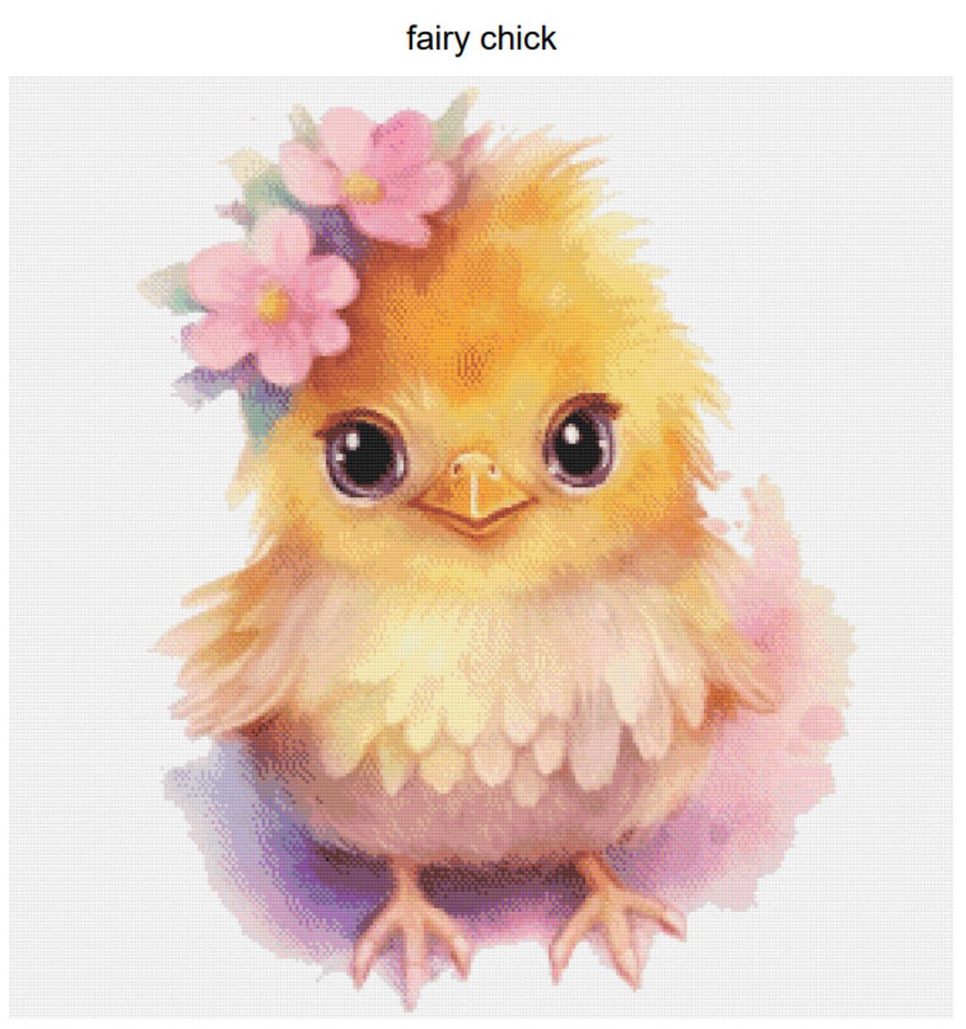 Pastel Yellow Chick PDF Instant Digital Download Counted Cross Stitch ...