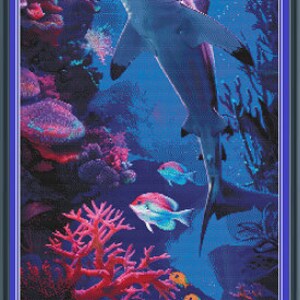 Biofluorescent Sea Life Reef Shark Narrow, Pattern Keeper Compatible ...