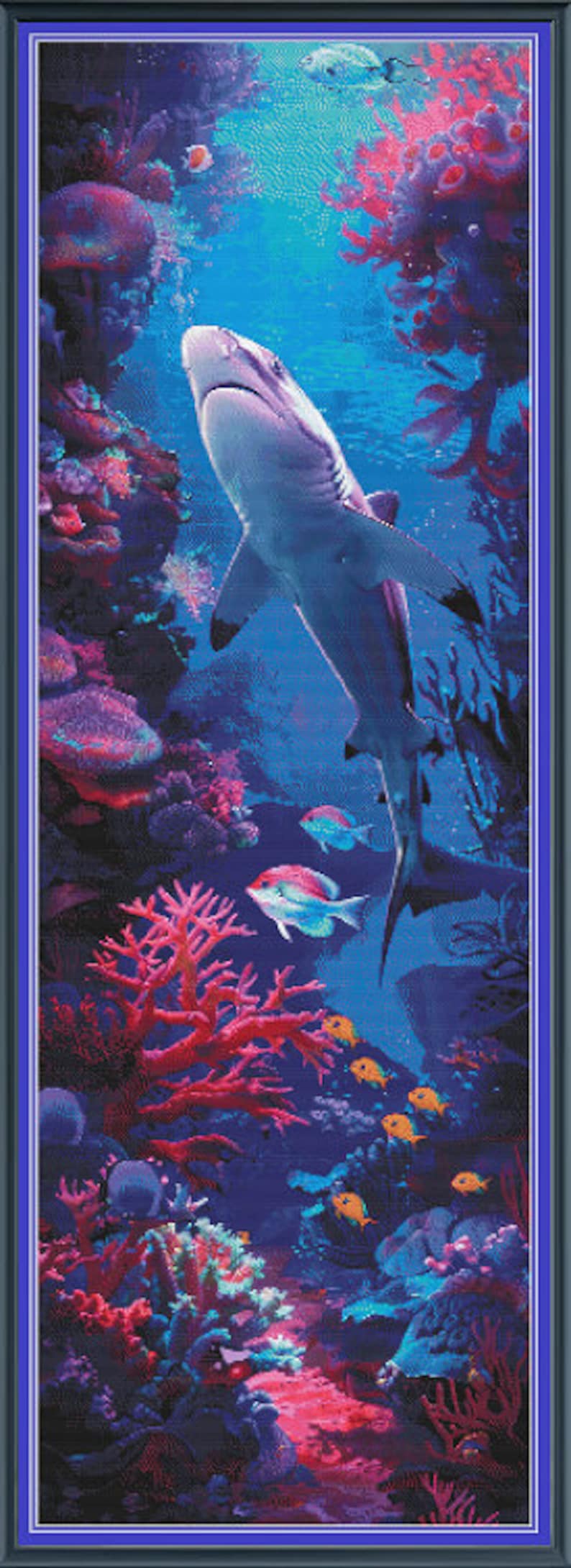 Biofluorescent Sea Life Reef Shark Narrow, Pattern Keeper Compatible ...