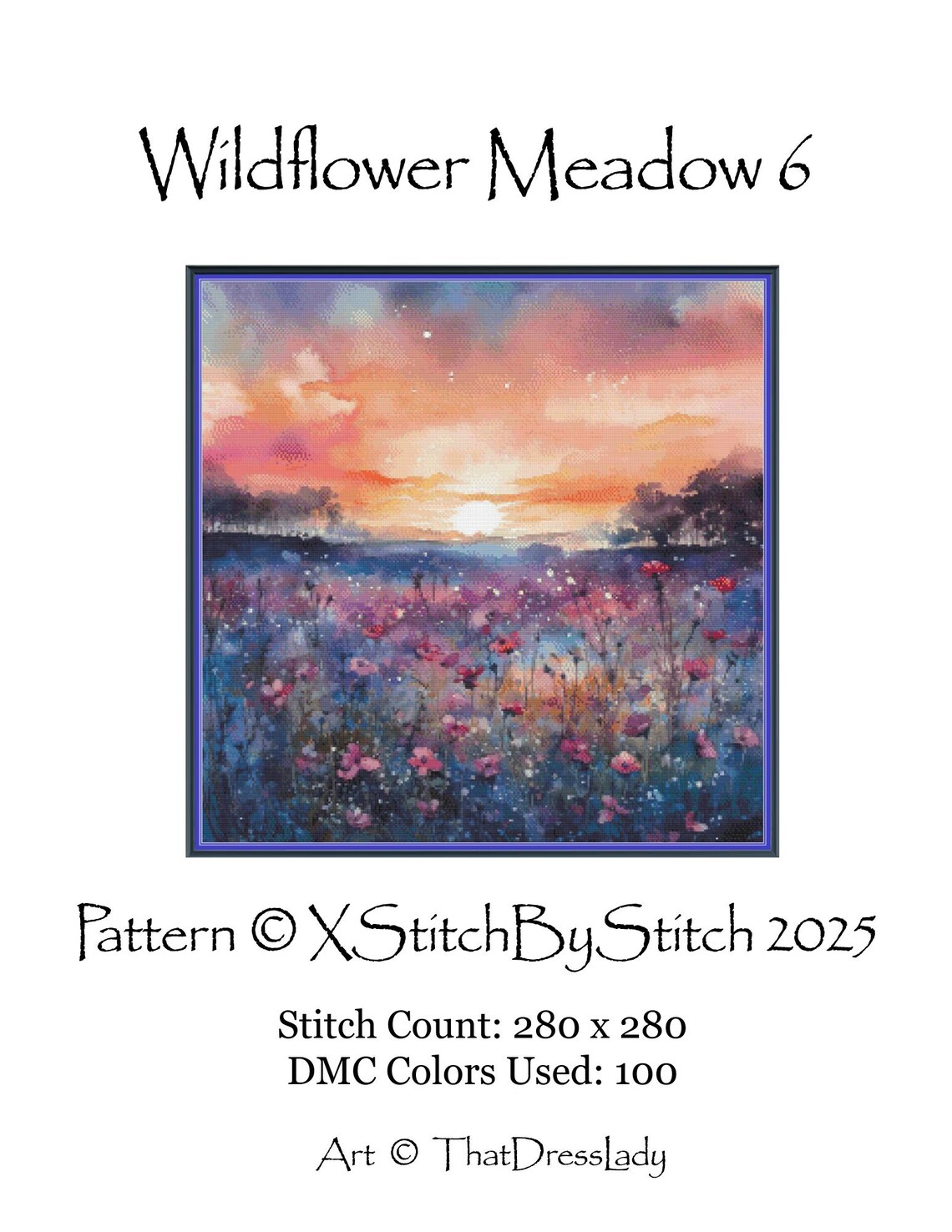 Wildflower Meadow 6 Pattern Keeper Compatible, PDF Instant Digital ...