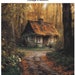 Autumn Fall Cottage Landscape Scene Counted Cross Stitch Pattern Keeper ...