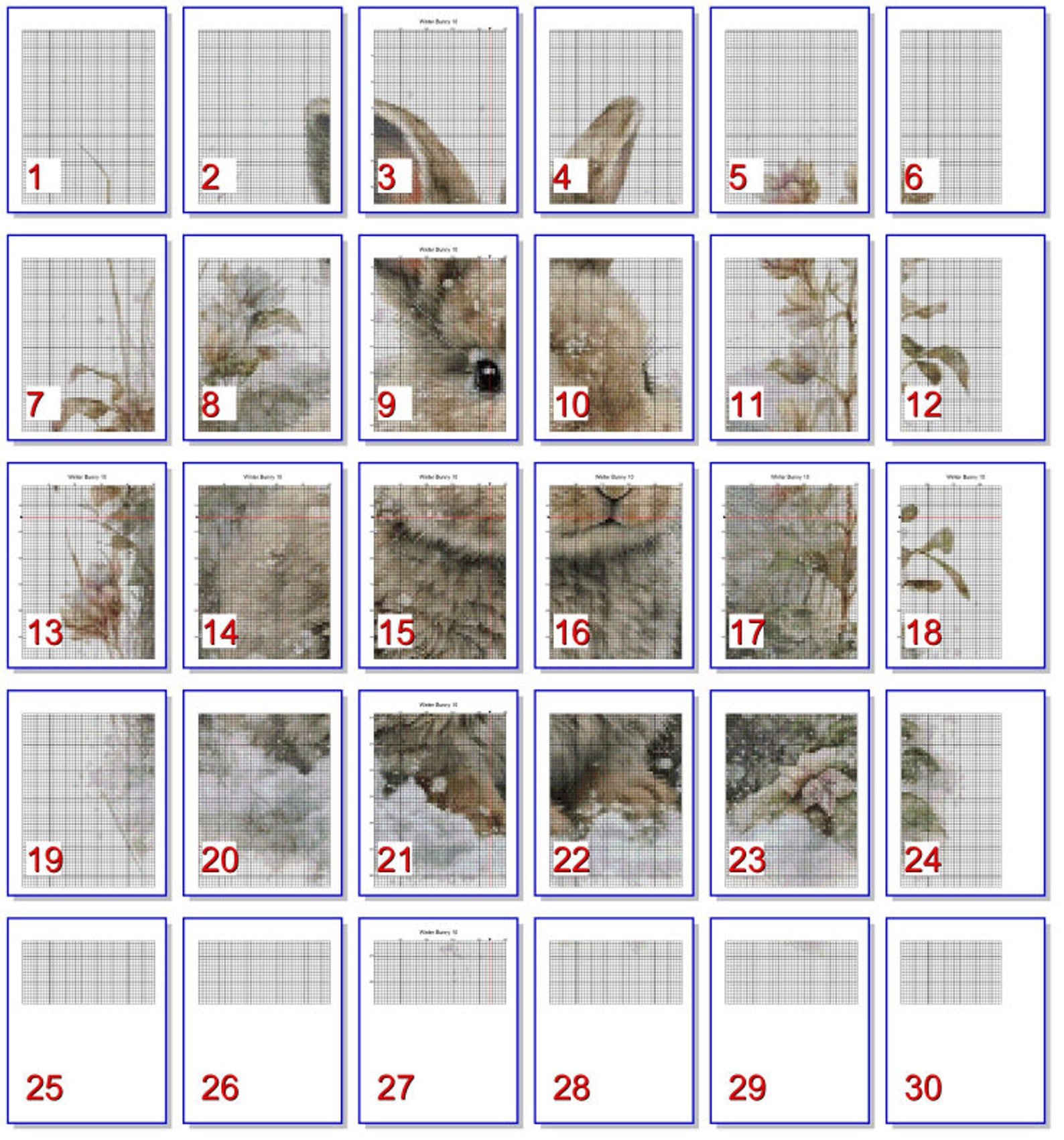 Wild Winter Bunny Rabbit Pattern Keeper Compatible PDF Instant Digital ...